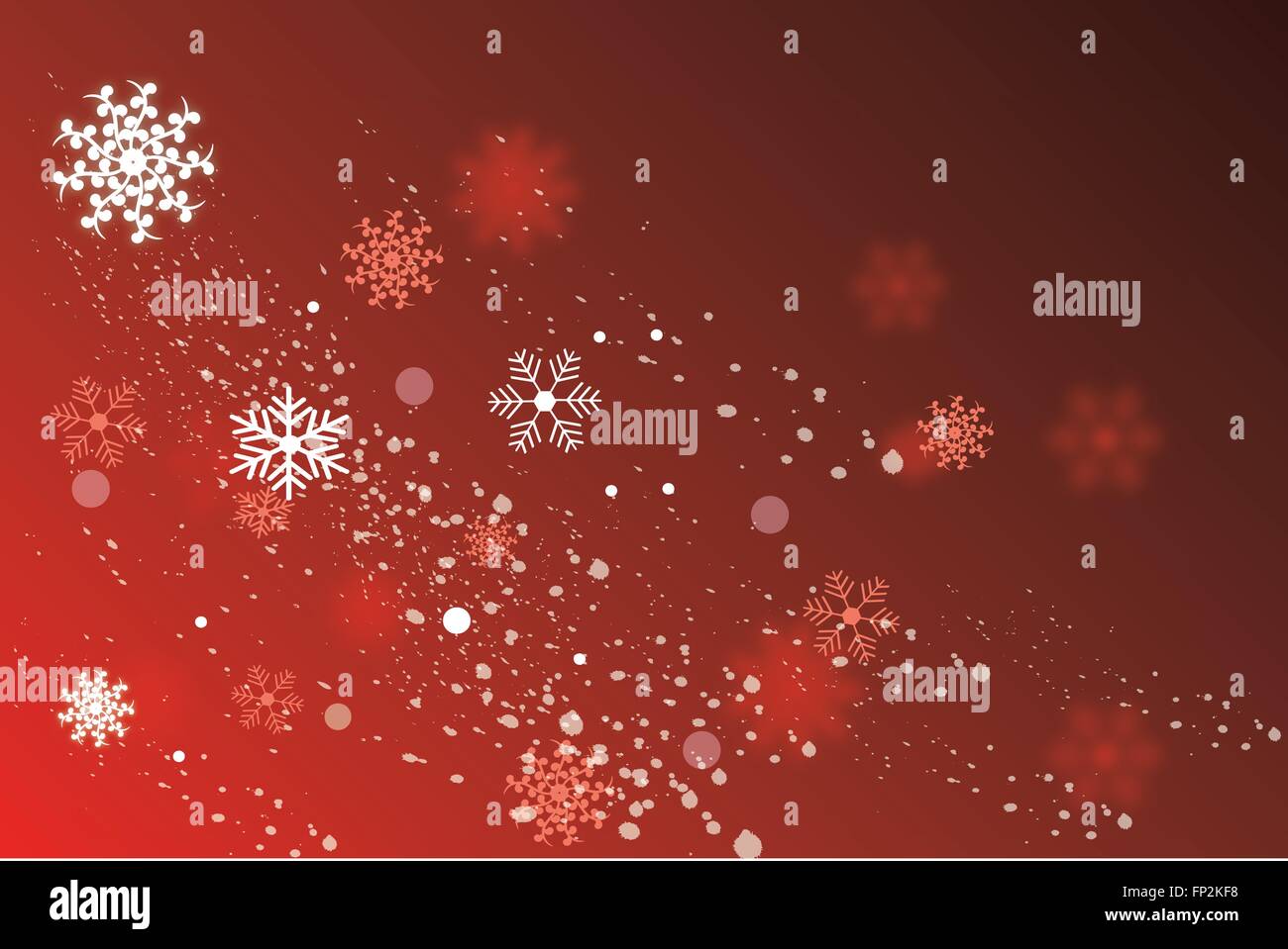 Illustration of a colorful winter red background with snowflakes Stock ...