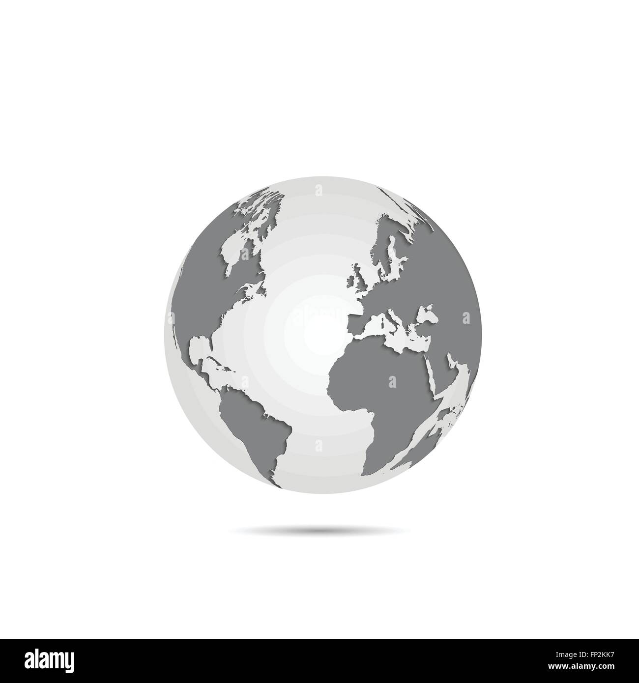 Illustration of an abstract world globe isolated on a white background ...