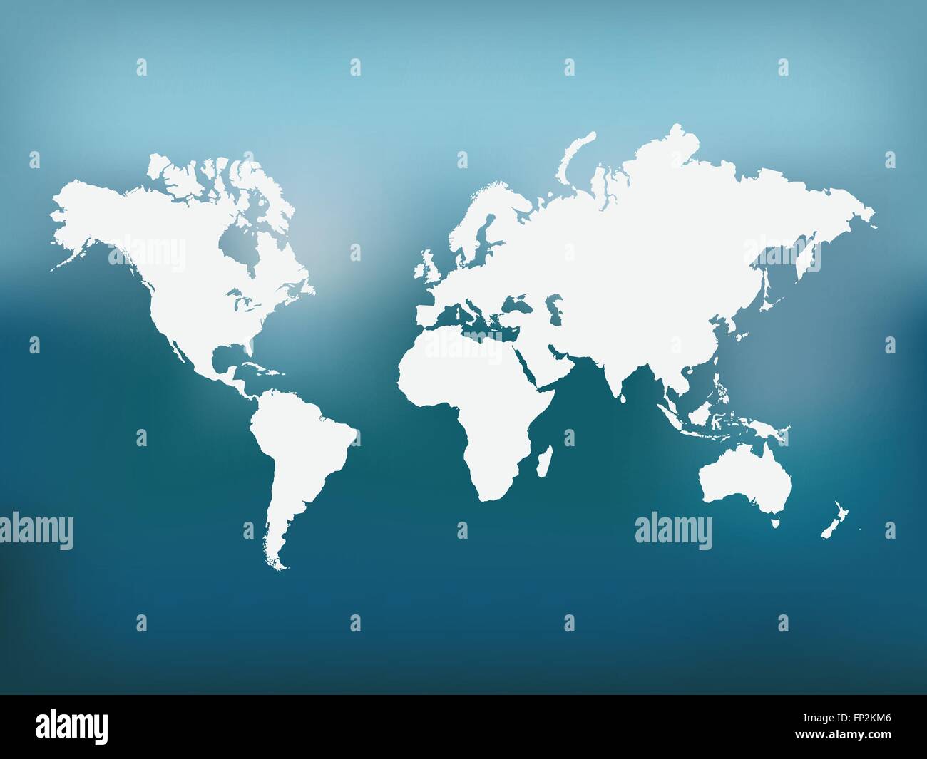 Illustration of the world map on a colorful blue background Stock ...