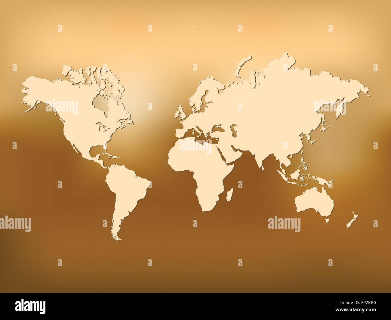 Image of the world map on a colorful orange background Stock Vector ...