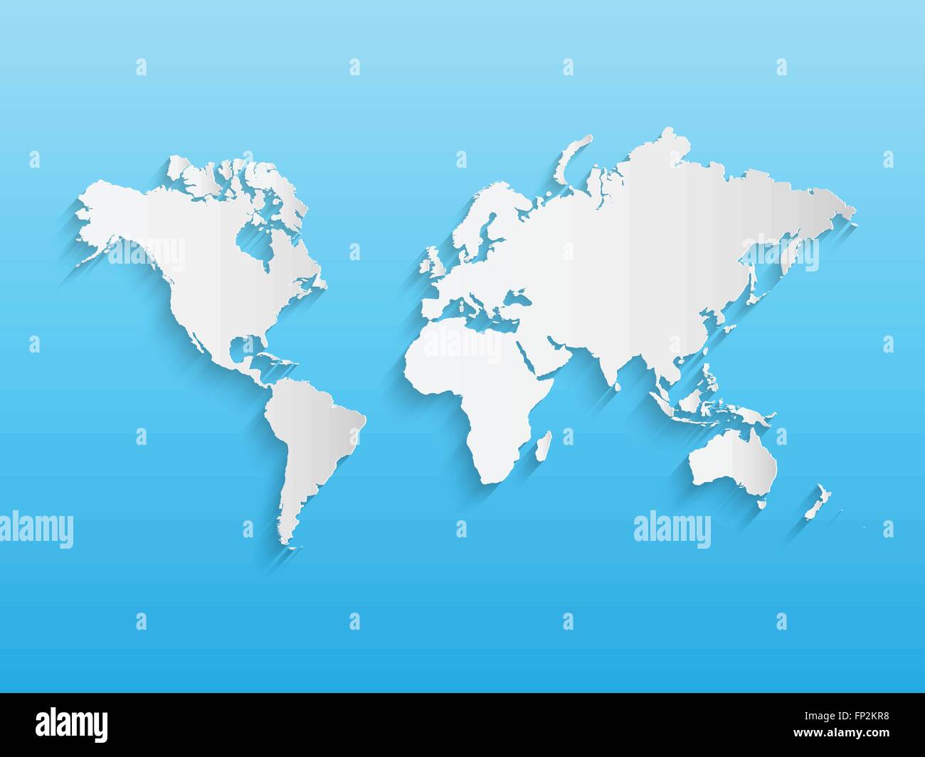Illustration of world map on a colorful blue background Stock Vector ...