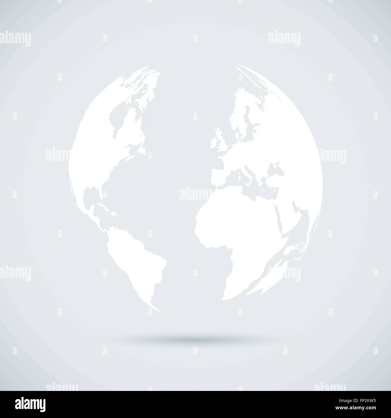 Illustration of an abstract world map isolated on a colorful background ...