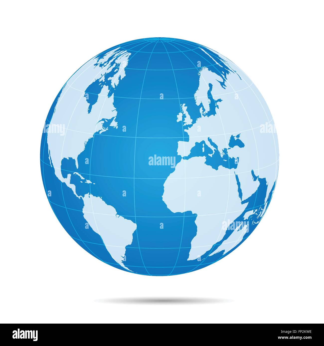 Illustration of a world map isolated on a white background Stock Vector ...