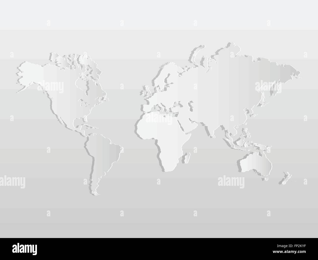 Illustration of a paper world map on a light background Stock Vector ...