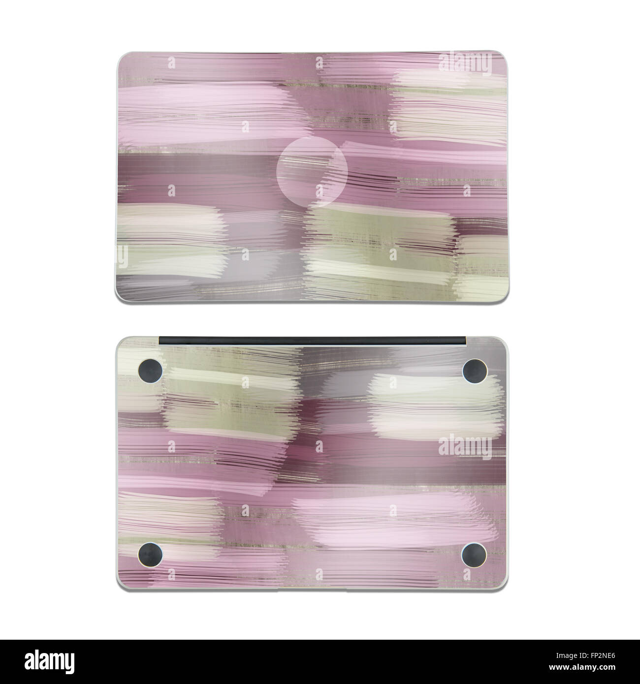 graphic texture case for laptop on white background Stock Photo - Alamy