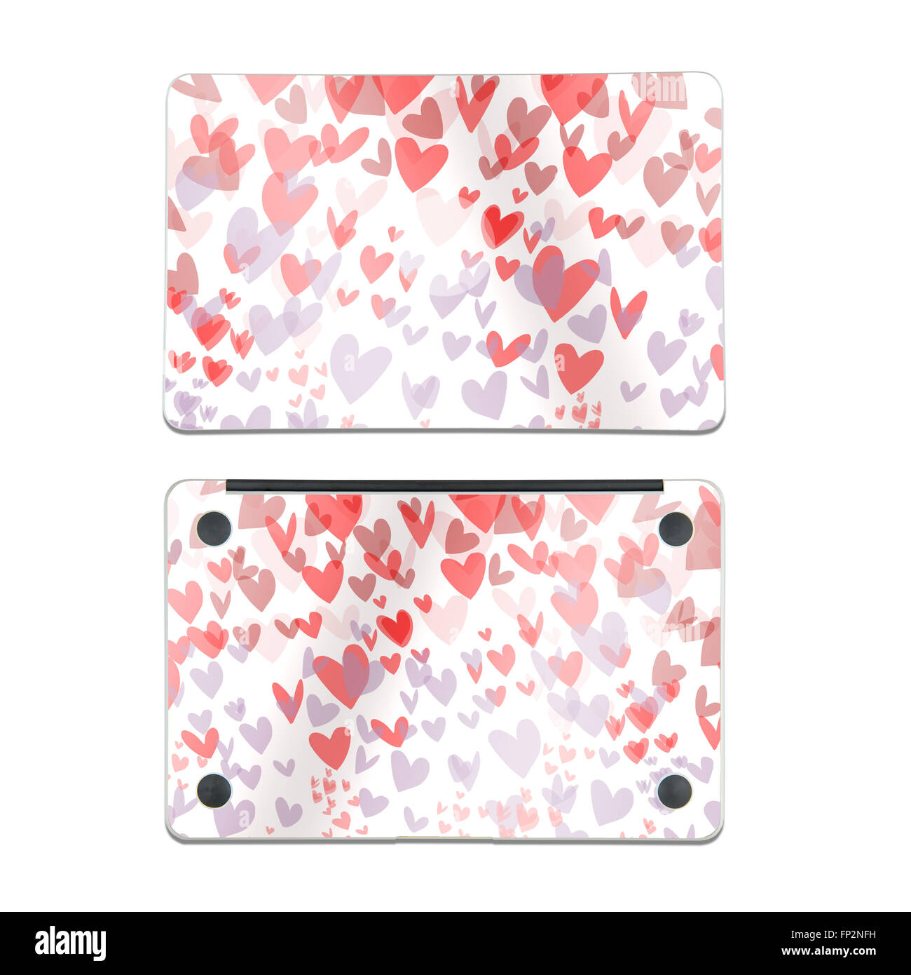 graphic texture case for laptop on white background Stock Photo - Alamy