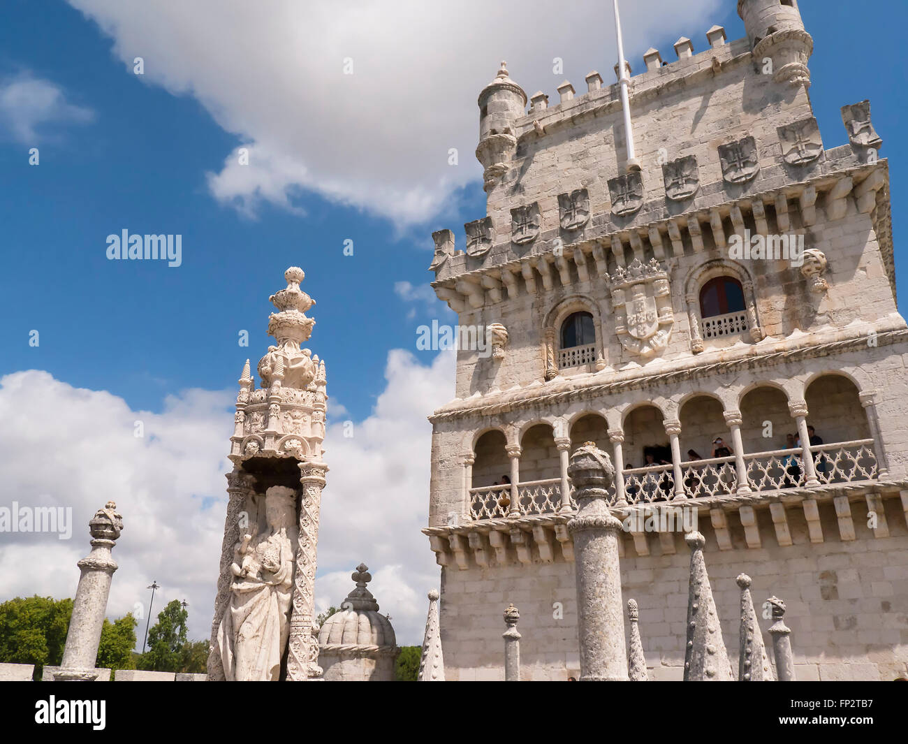 The Belem Tower, one of the most famous and visited landmarks in ...