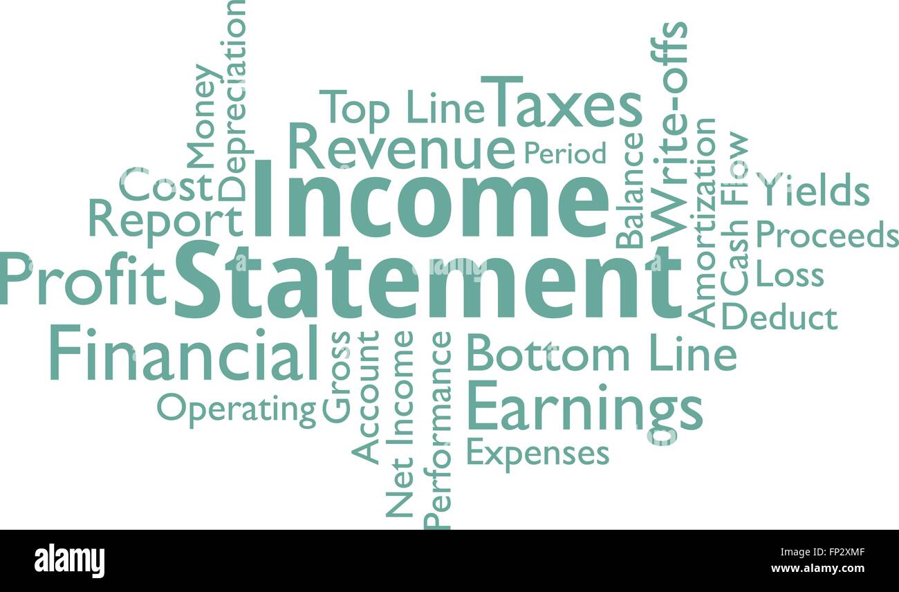Income statement words Stock Vector Image & Art - Alamy