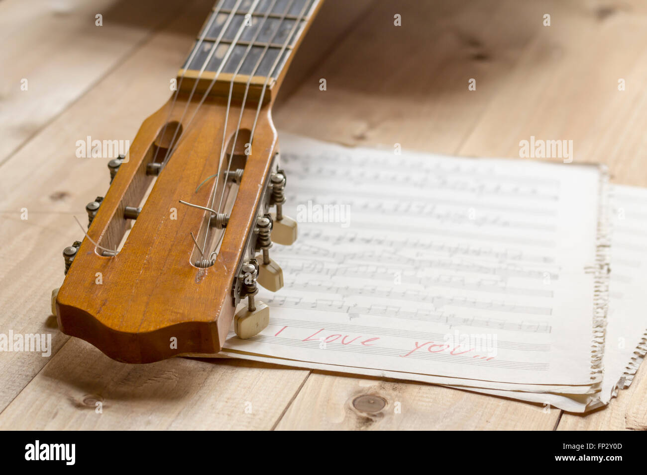 Guitar sheet music Stock Photo - Alamy