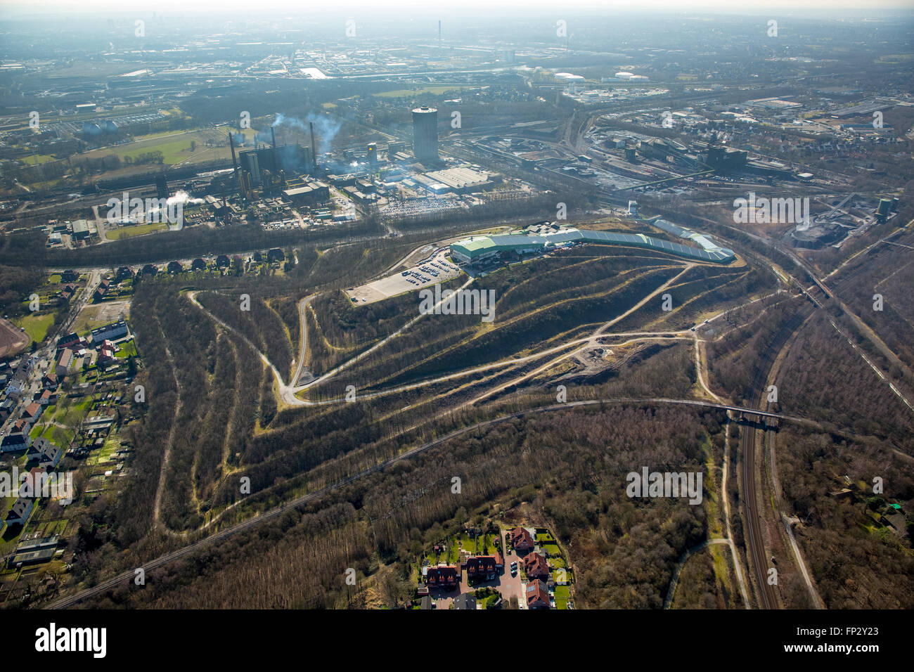 Aerial view, on the north side of the stockpile Prosper is heaped in ...