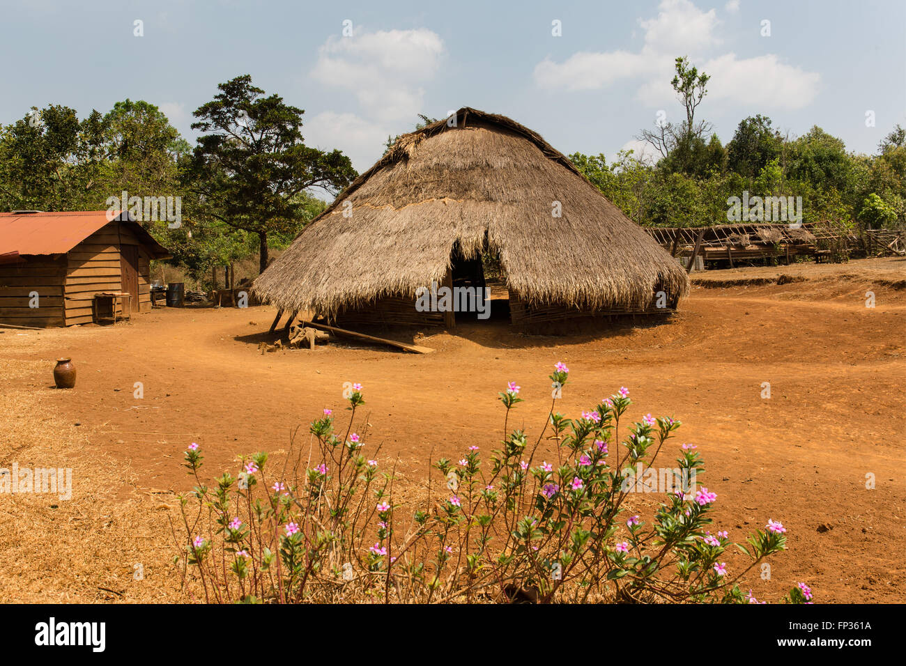 Traditional Phnong house, Pnong, Bunong, Senmonorom, Sen Monorom ...