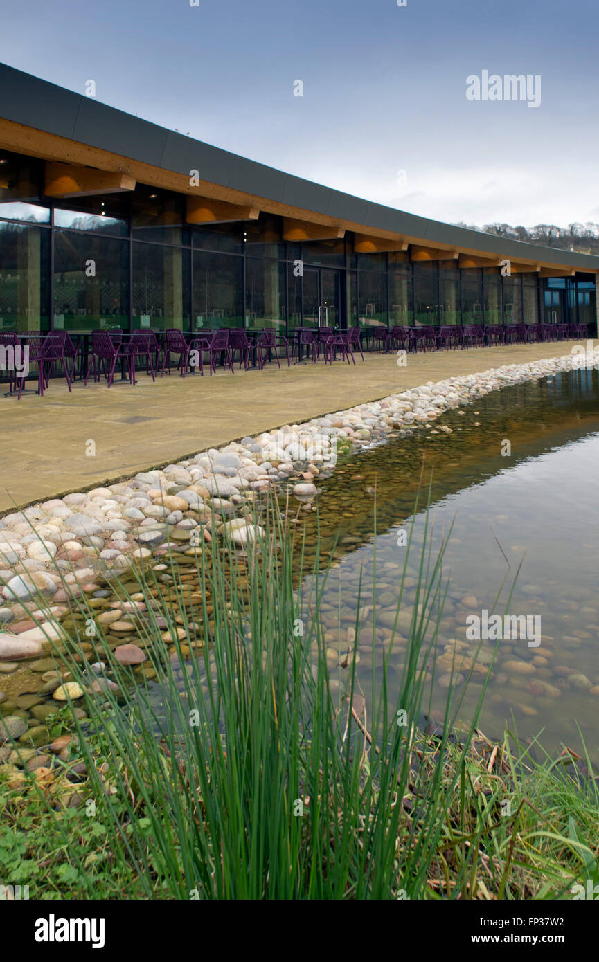 Gloucester services (Southbound) on the M5 motorway with eco buildings ...
