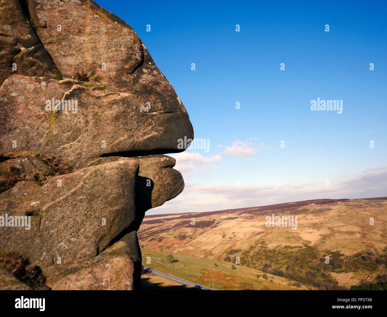 Winking man rock Ramshaw Rocks bouldering climbing crag The Roaches ...