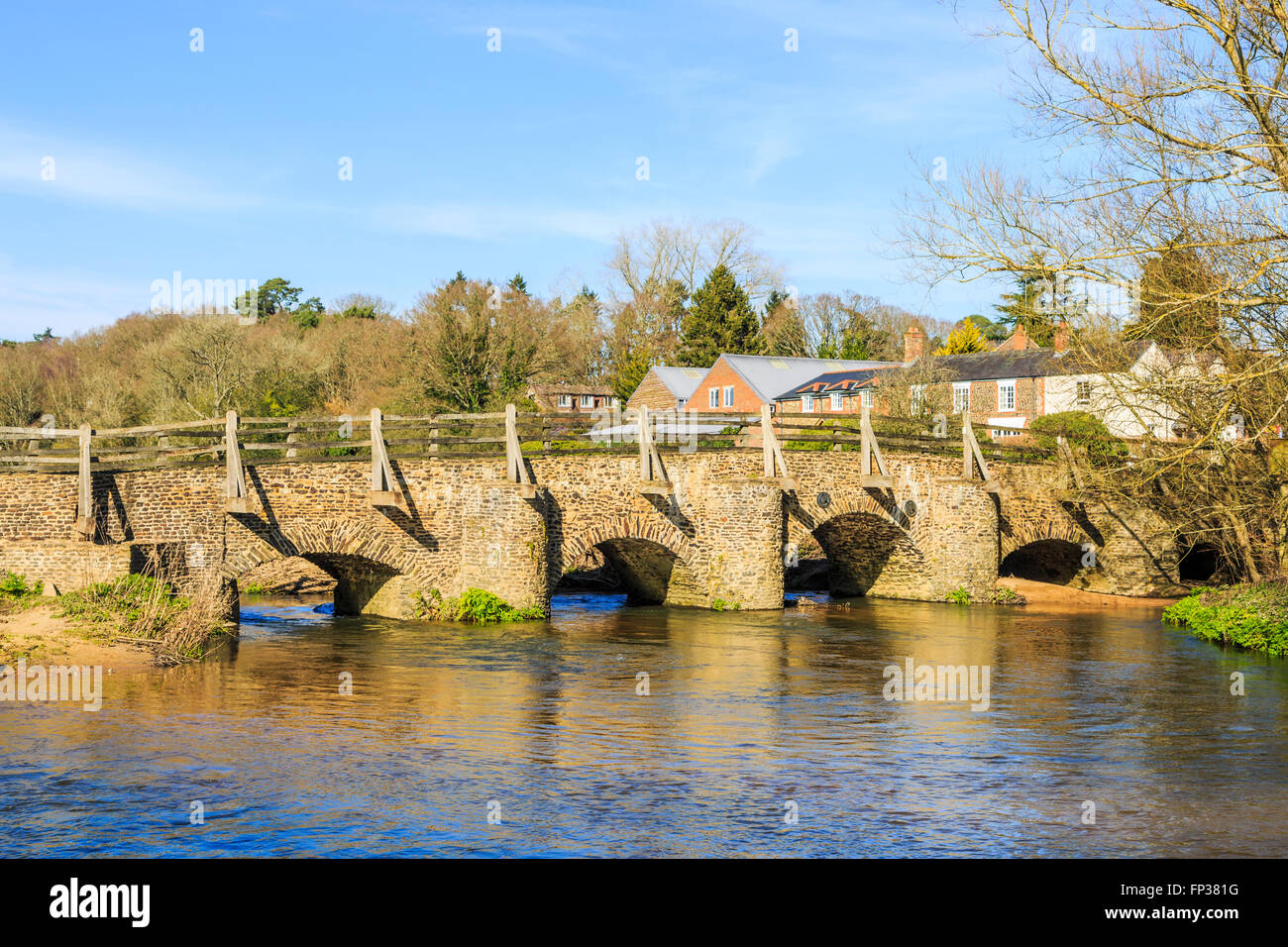 England Uk English Countryside Bridge Arches Stone Bridge Stock Photos ...
