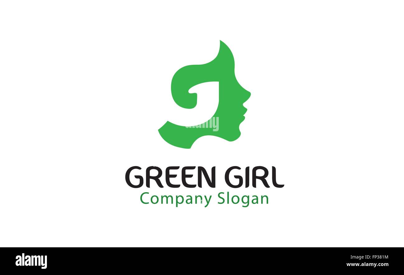 Green Girl Design Illustration Stock Vector Image & Art - Alamy