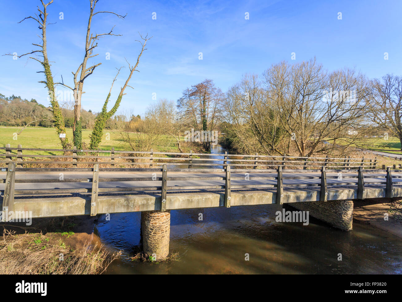 Tilford West Bridge, a scheduled monument medieval bridge over the ...