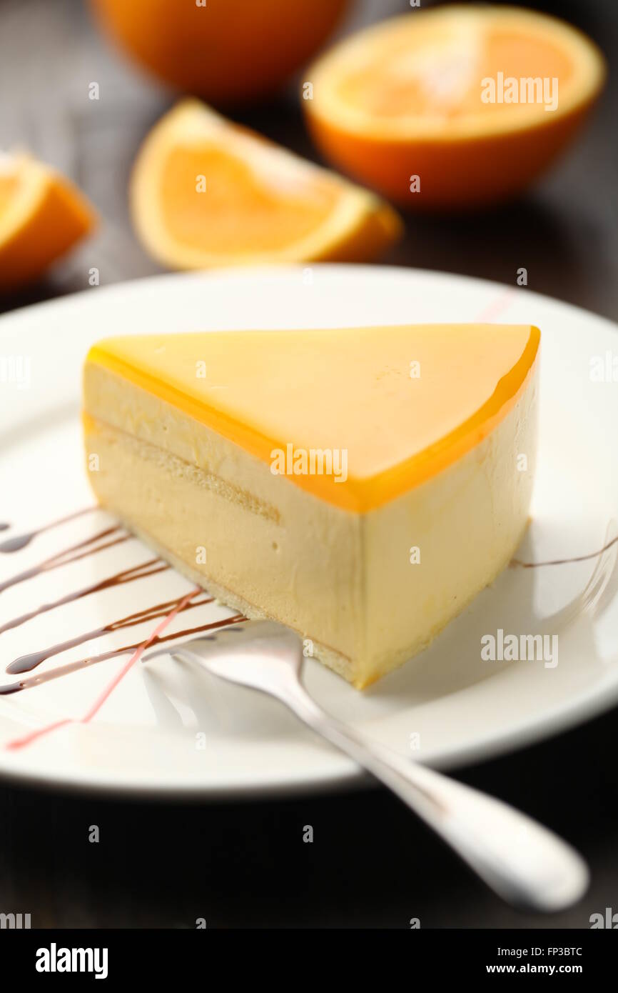 Cheesecake orange hi-res stock photography and images - Alamy