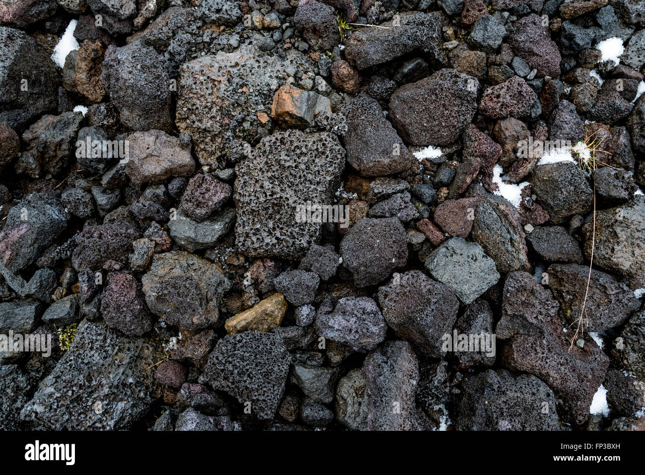 Pebbles of lava with bubble holes in them taken in Iceland Stock Photo ...