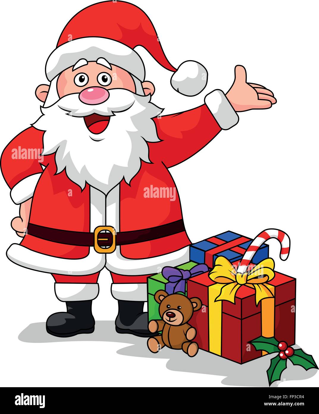Collage santa claus gifts cute Stock Vector Images - Alamy