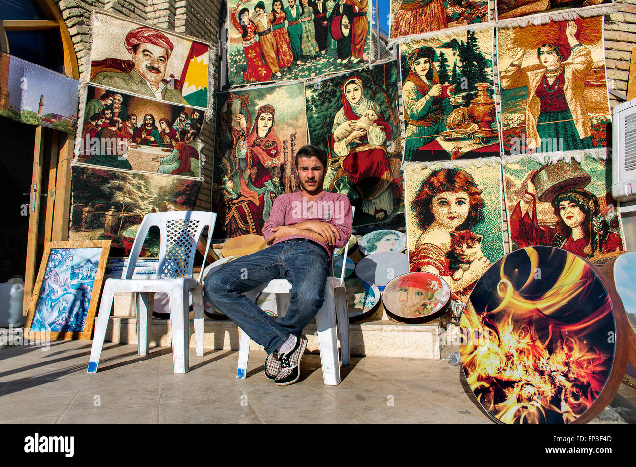 shop near the ancient Citadel of Arbil in Northern Iraq Stock Photo - Alamy