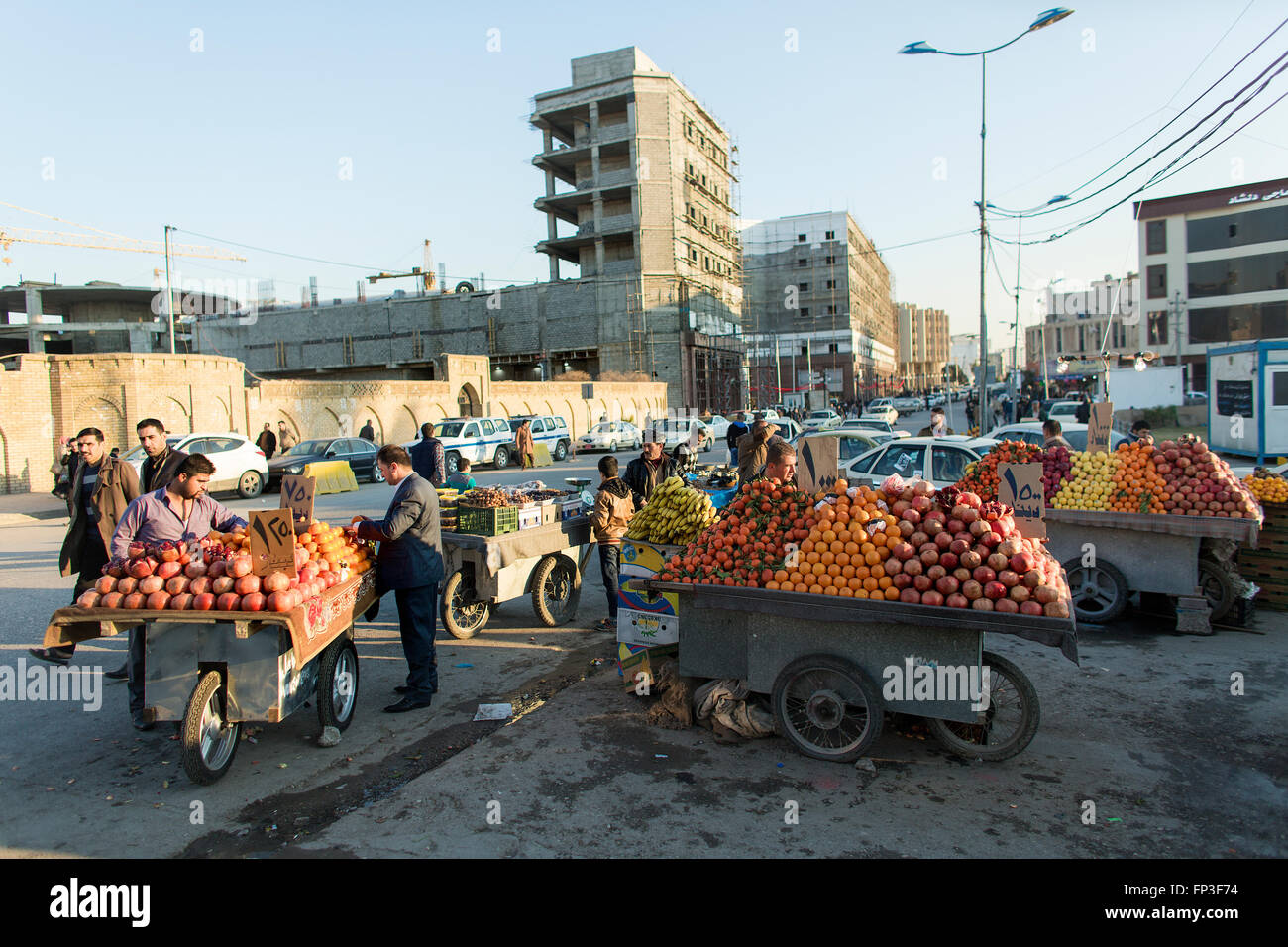 fruit sellers in Erbil, Northern Iraq Stock Photo - Alamy