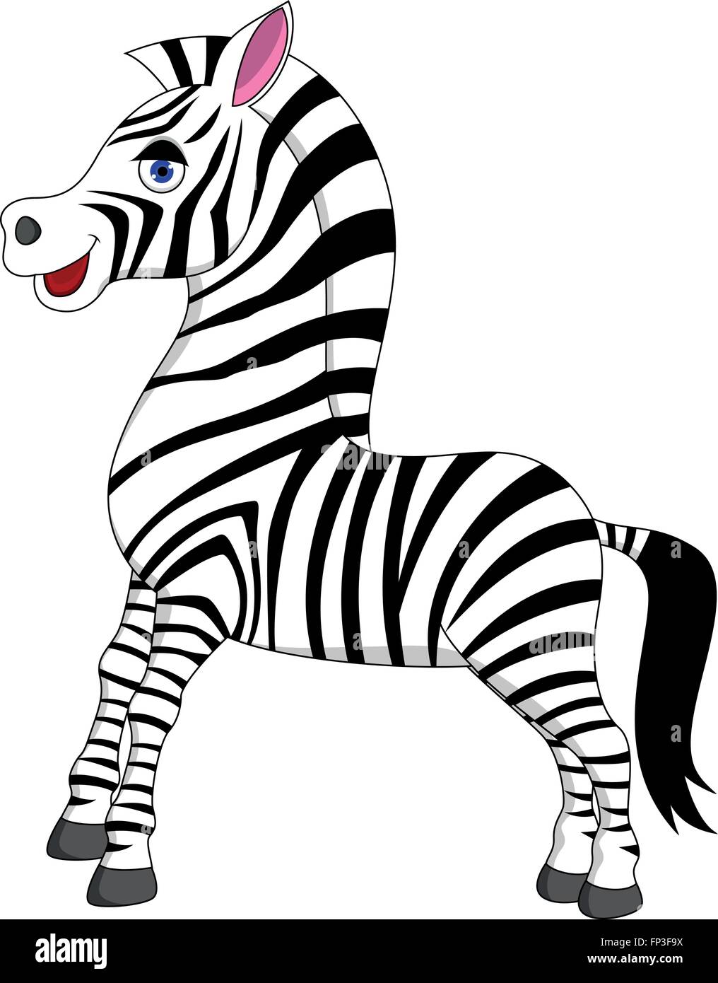 Baby Zebra Portrait Stock Vector Images - Alamy