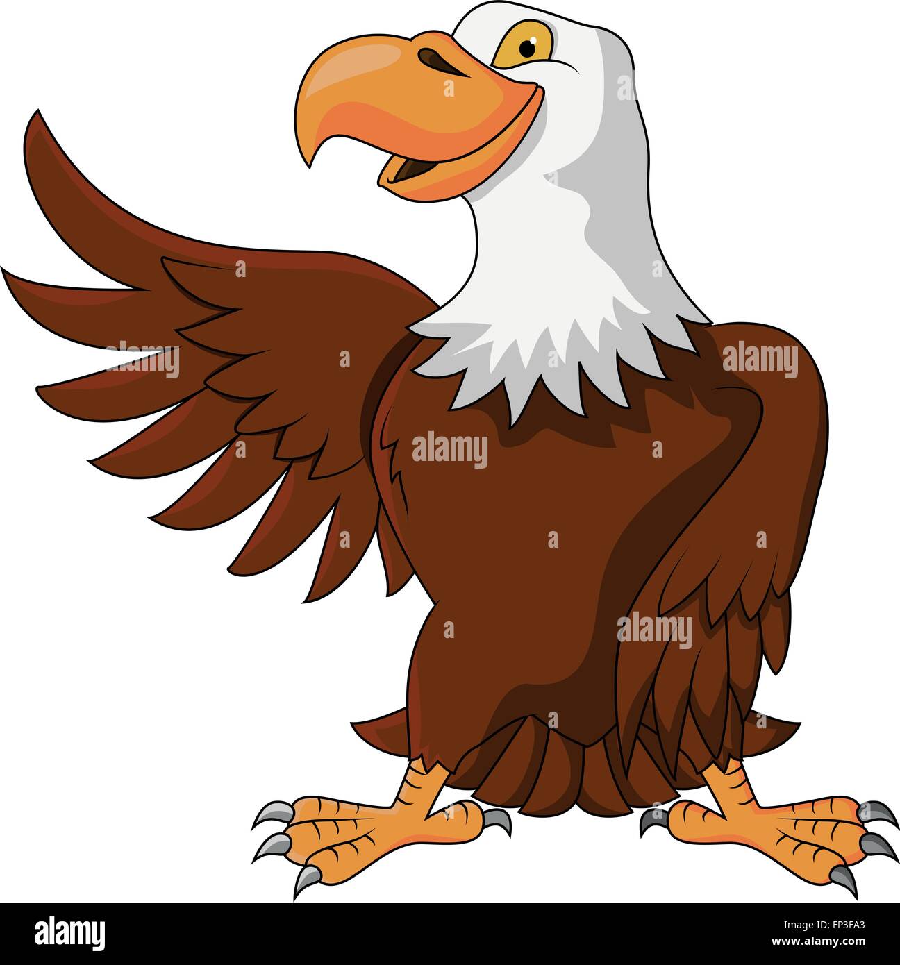 Cute eagle cartoon waving Stock Vector Image & Art - Alamy