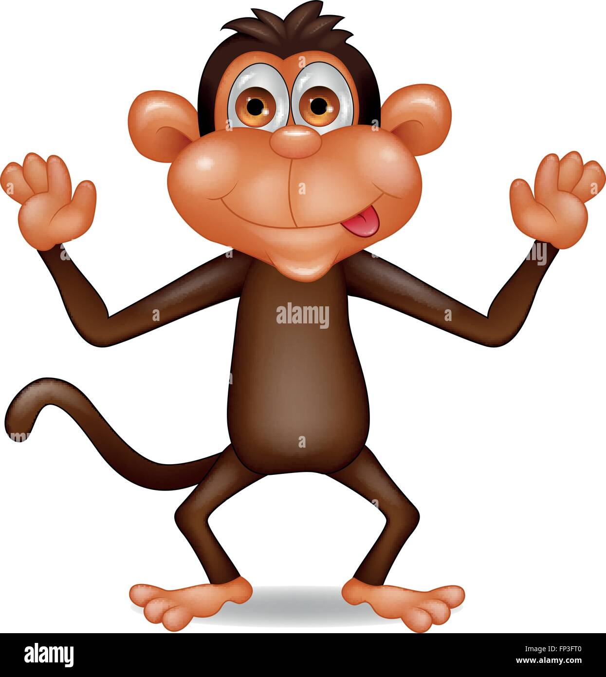 Happy monkey cartoon Stock Vector Image & Art - Alamy