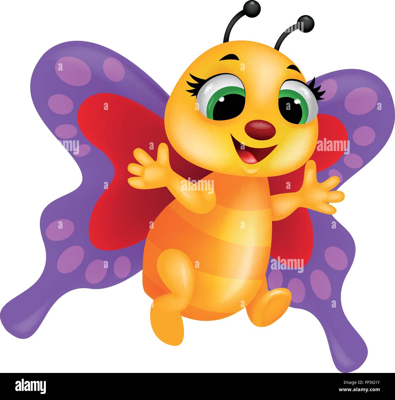 Funny butterfly cartoon Stock Vector Image & Art - Alamy