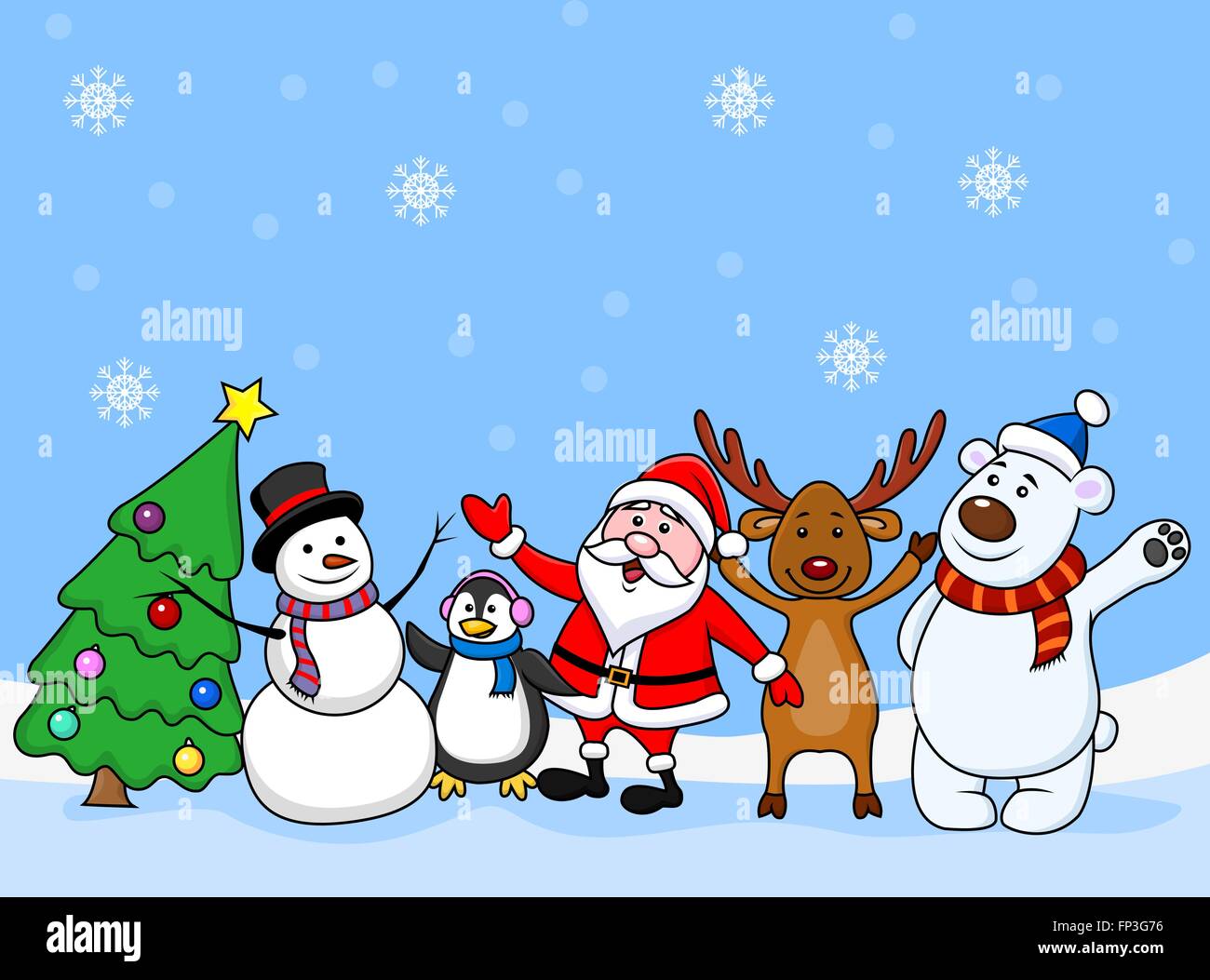 Friends group santa hat Stock Vector Images - Alamy