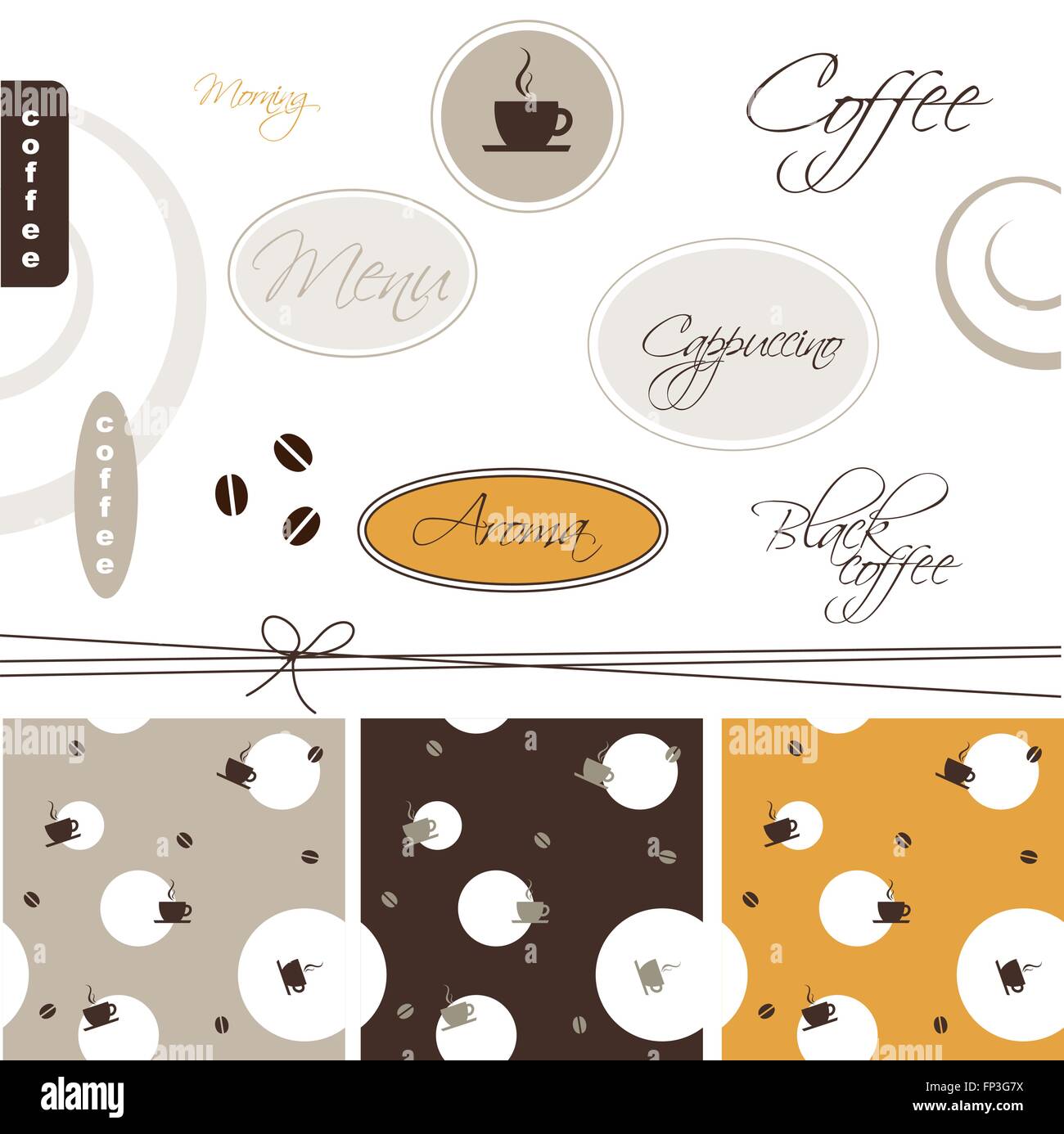 Coffee - design elements Stock Vector Image & Art - Alamy