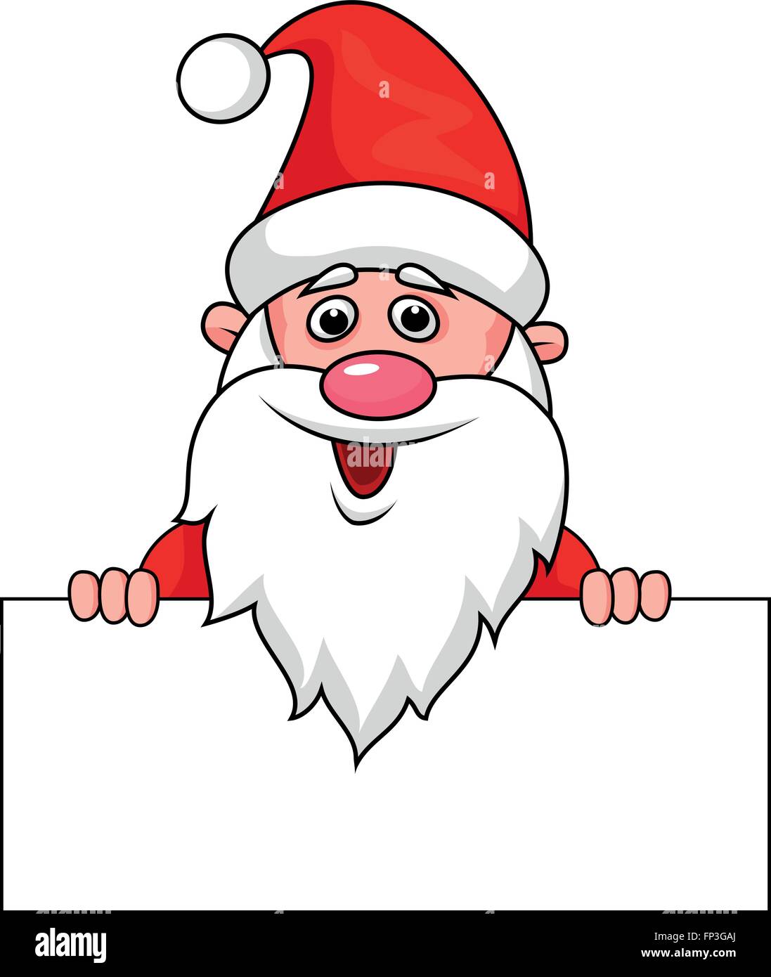 Vector cute santa claus peeping hi-res stock photography and images - Alamy