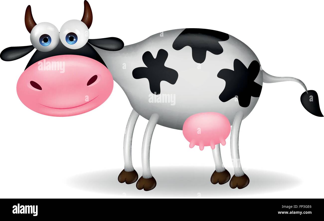 Funny cow cartoon Stock Vector Image & Art - Alamy