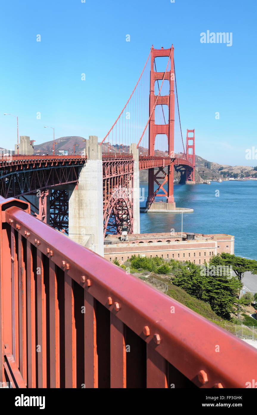 Fort Point and the Golden Gate bridge, San Francisco, USA Stock Photo ...