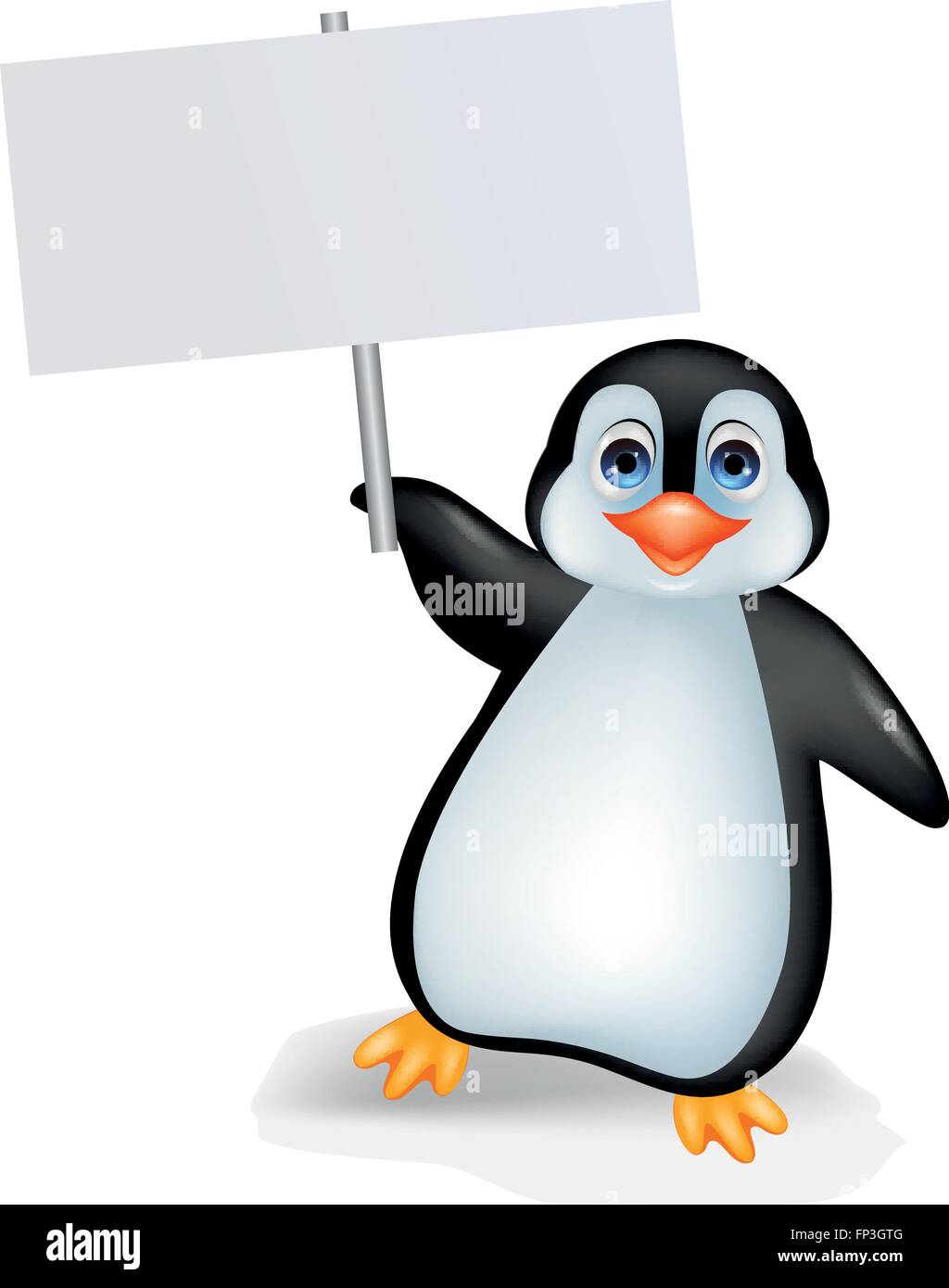 Penguin with blank sign Stock Vector Image & Art - Alamy