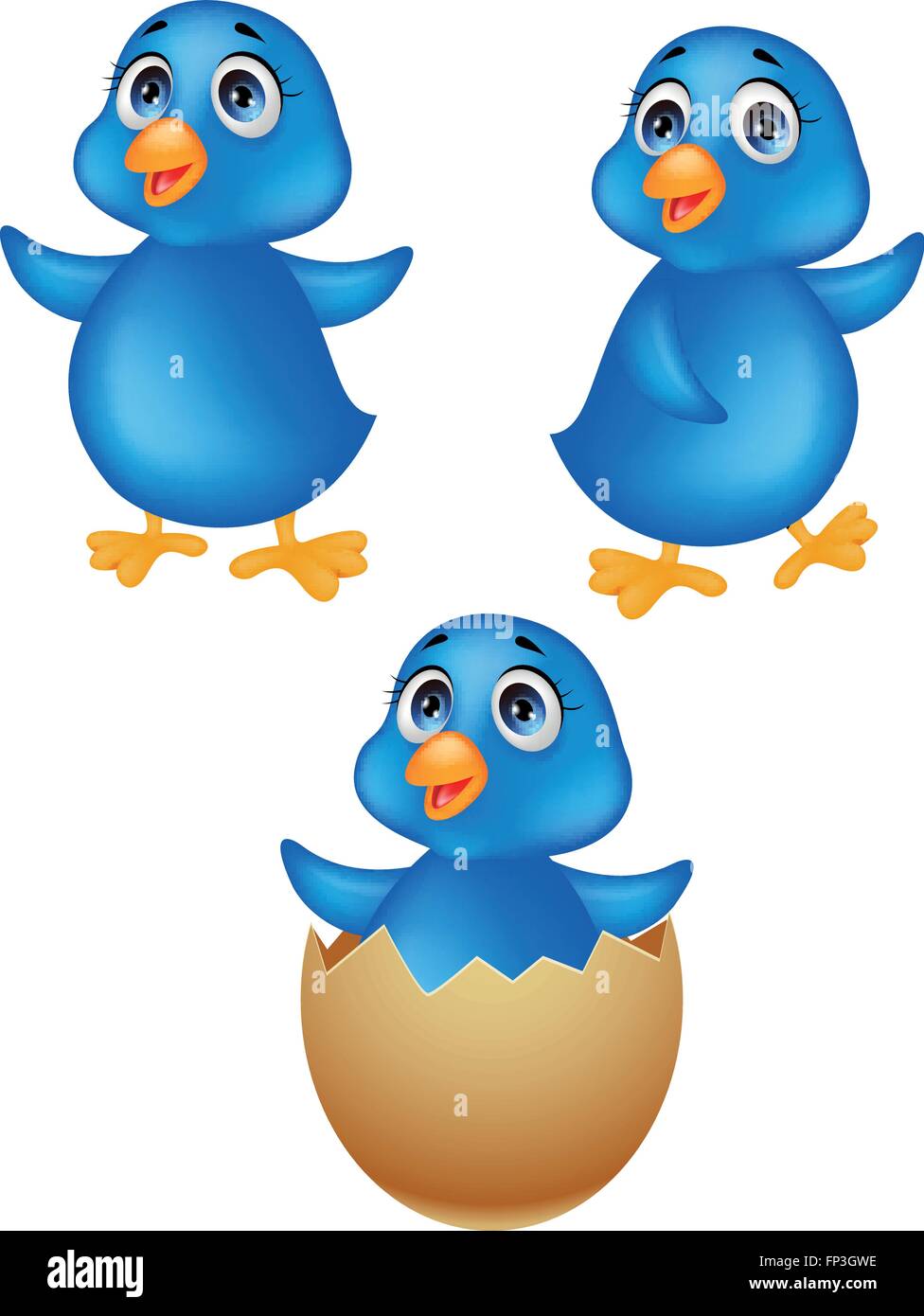 Blue bird cartoon hi-res stock photography and images - Alamy