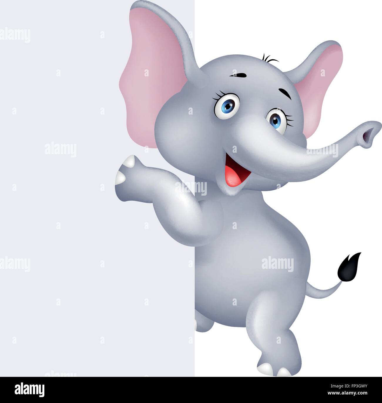 Elephant with blank sign Stock Vector Image & Art - Alamy