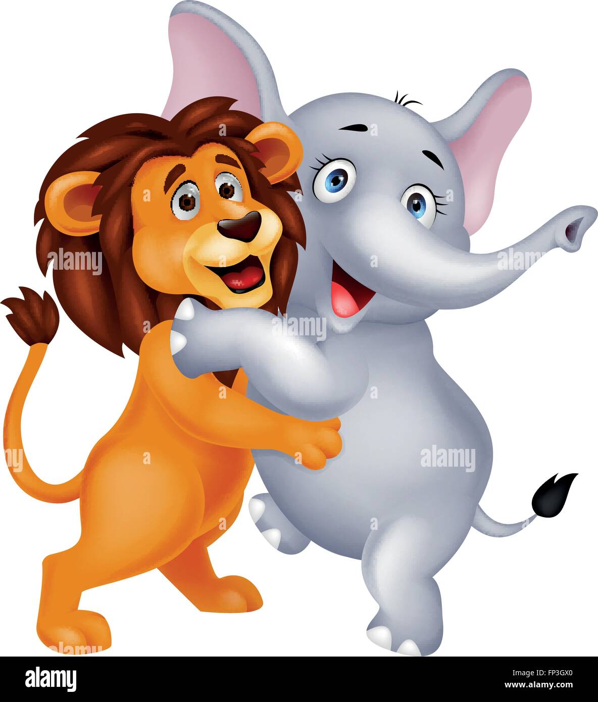 Cartoon lion elephant hi-res stock photography and images - Alamy