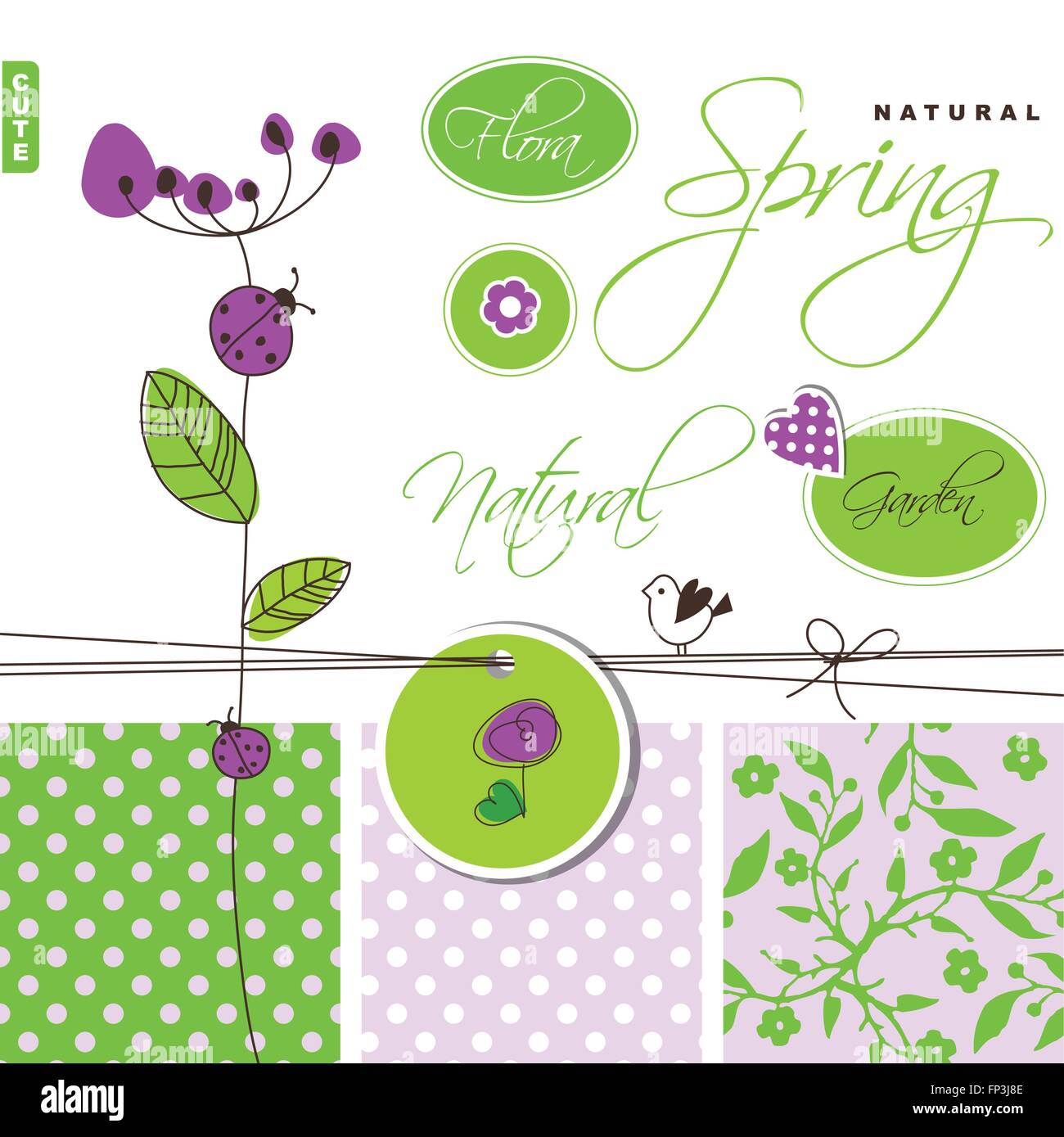 Garden and spring - design elements Stock Vector Image & Art - Alamy