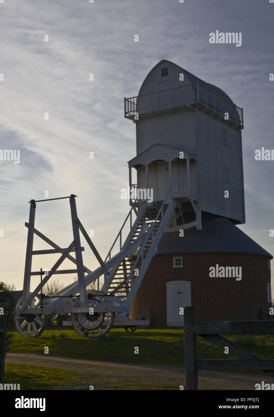 South Walsham postmill windmill Stock Photo - Alamy