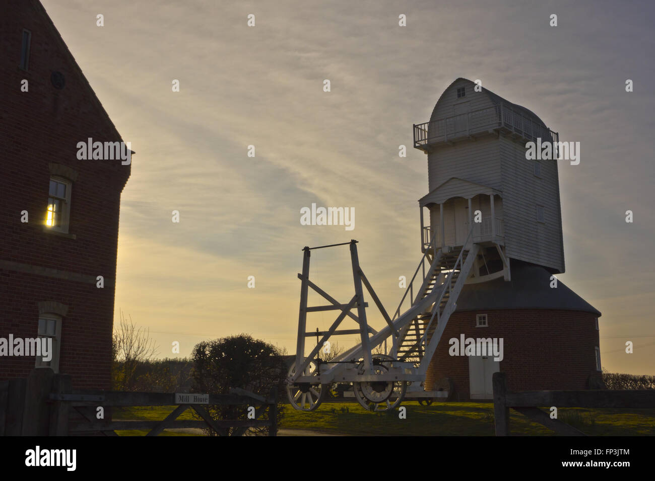 South Walsham postmill windmill Stock Photo - Alamy