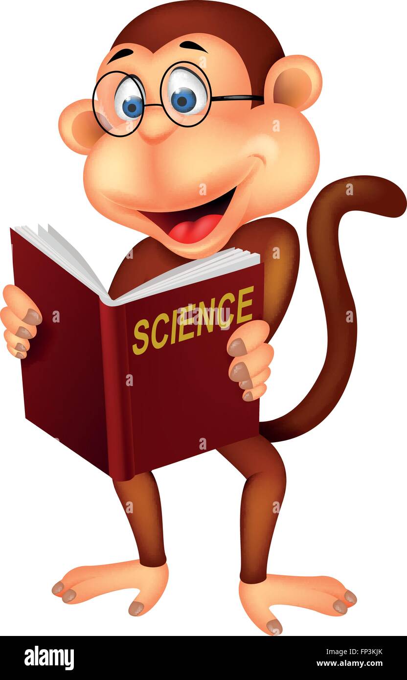 Smart monkey cartoon Stock Vector Image & Art - Alamy