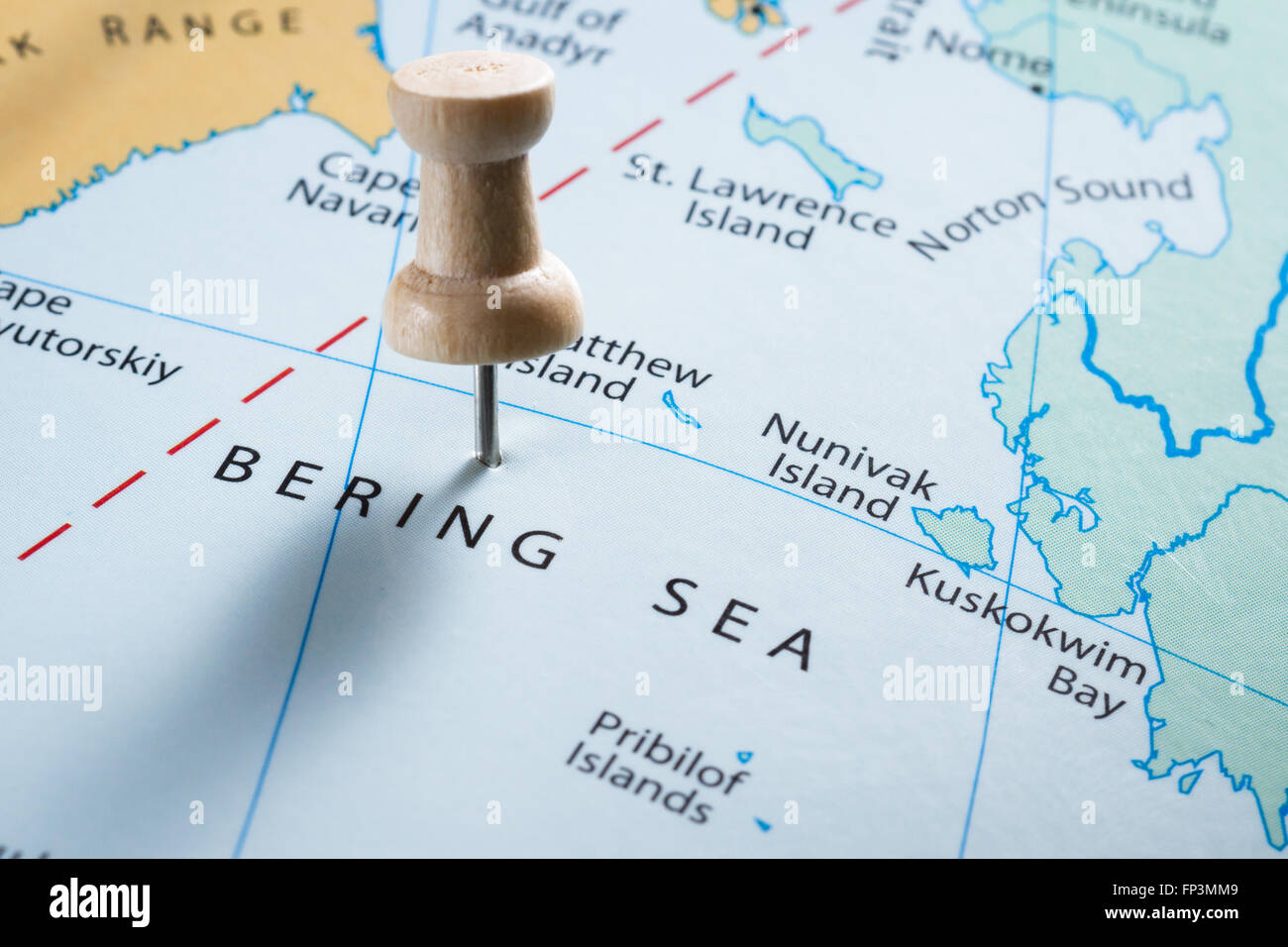 Bering Strait World Map
