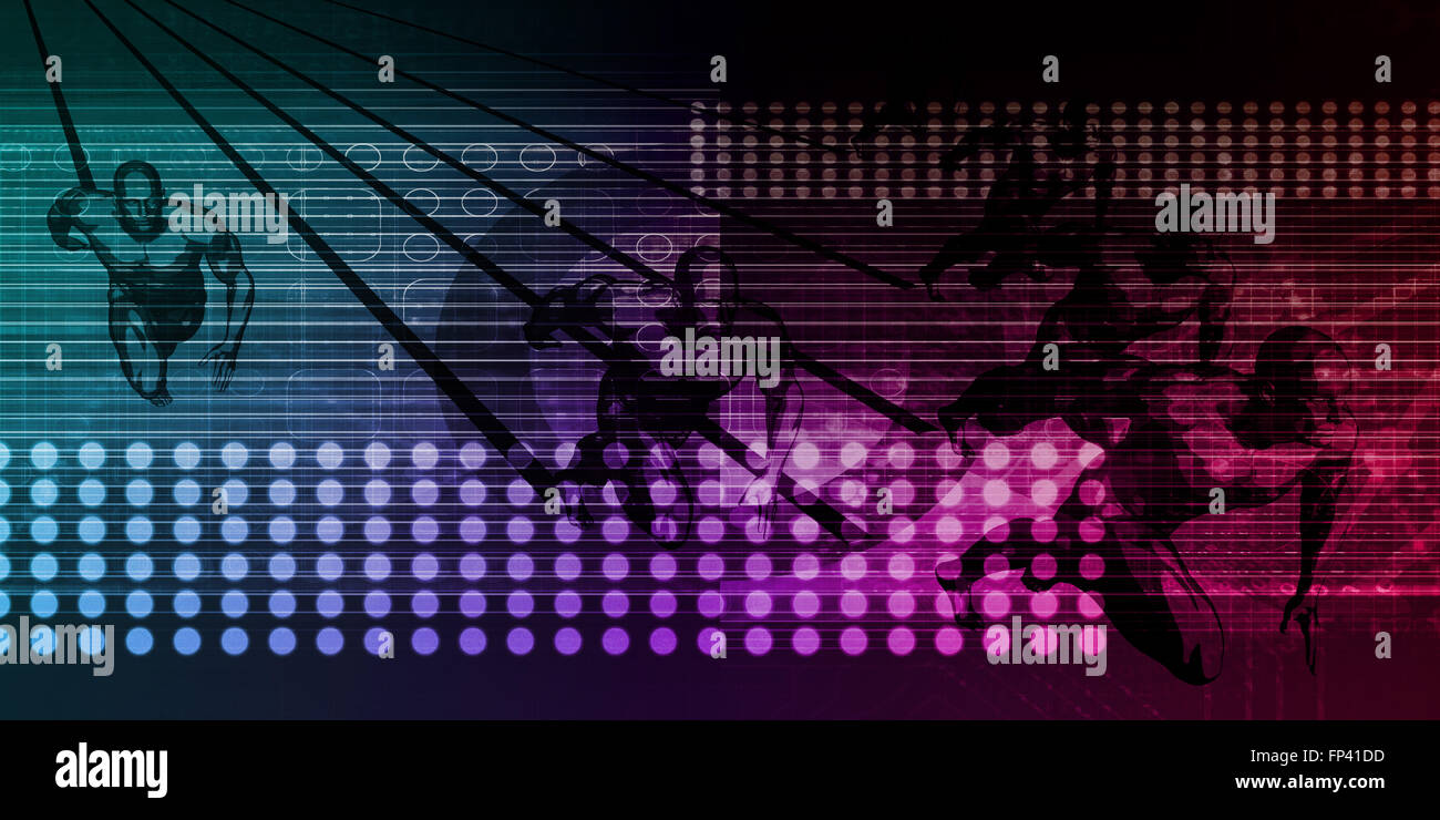 Knowledge Sharing in a Team as a Digital Background Stock Photo - Alamy