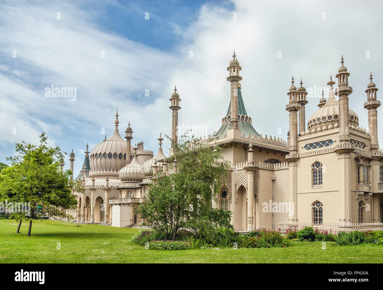 Historical Royal Pavilion in Spring, Brighton. East Sussex, South ...