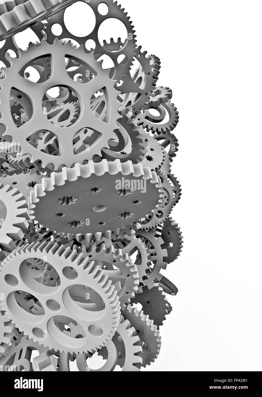 Lots of cogs / 3D render of cogs Stock Photo - Alamy