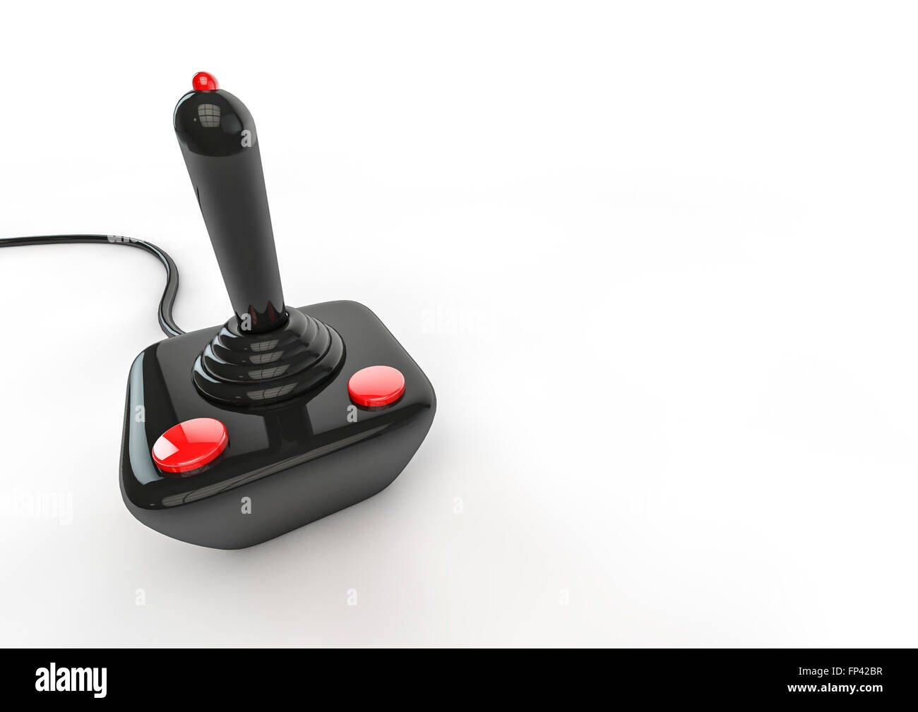 Retro joystick / 3D render of retro style video game joystick Stock ...