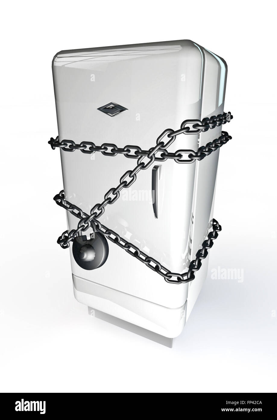 Locked fridge Cut Out Stock Images & Pictures - Alamy