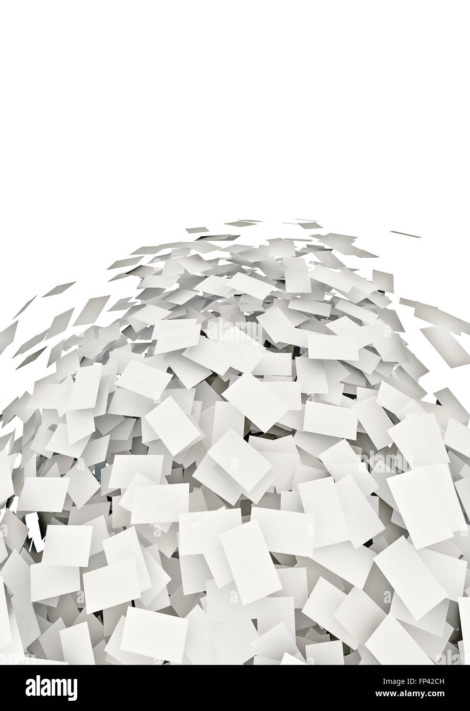 Paper storm 3d render flying hi-res stock photography and images - Alamy