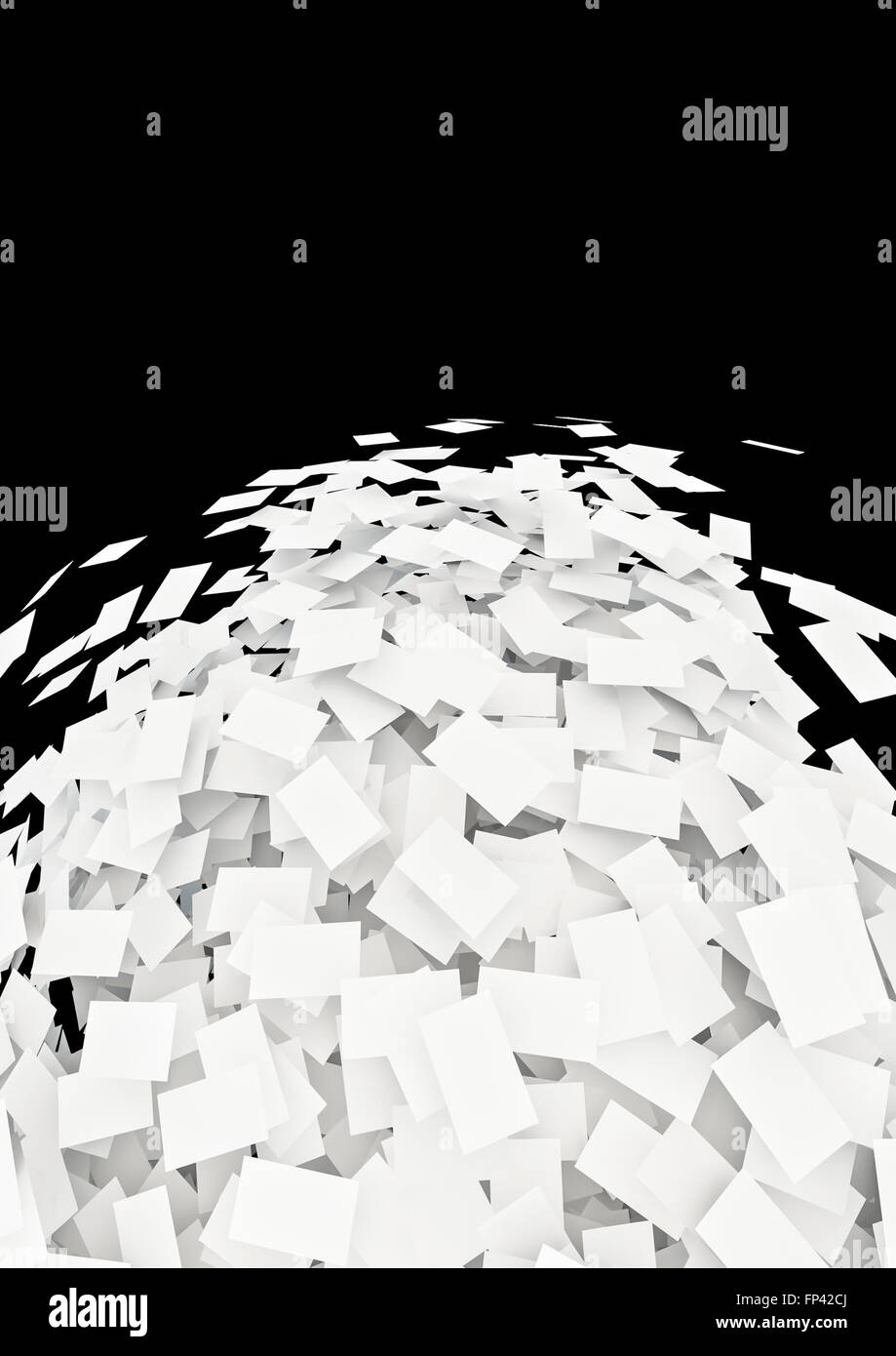 Paper storm 3d render flying hi-res stock photography and images - Alamy